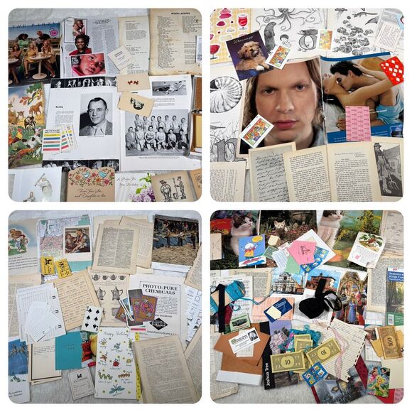 Art | Junk Drawer Lot Junk Journal Paper Scrapbook Ephemera Supplies ...